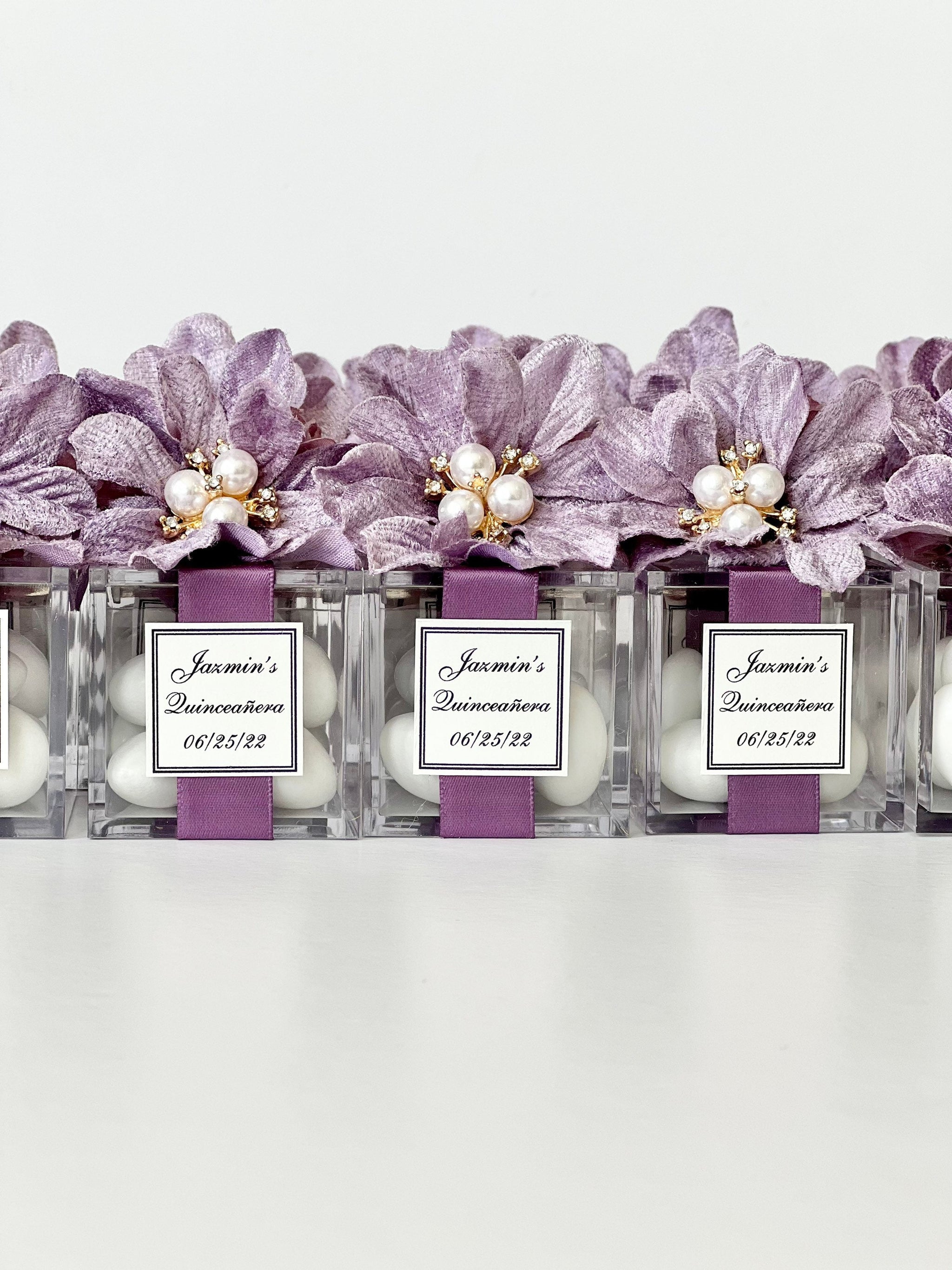 Purple Wedding Favor Boxes