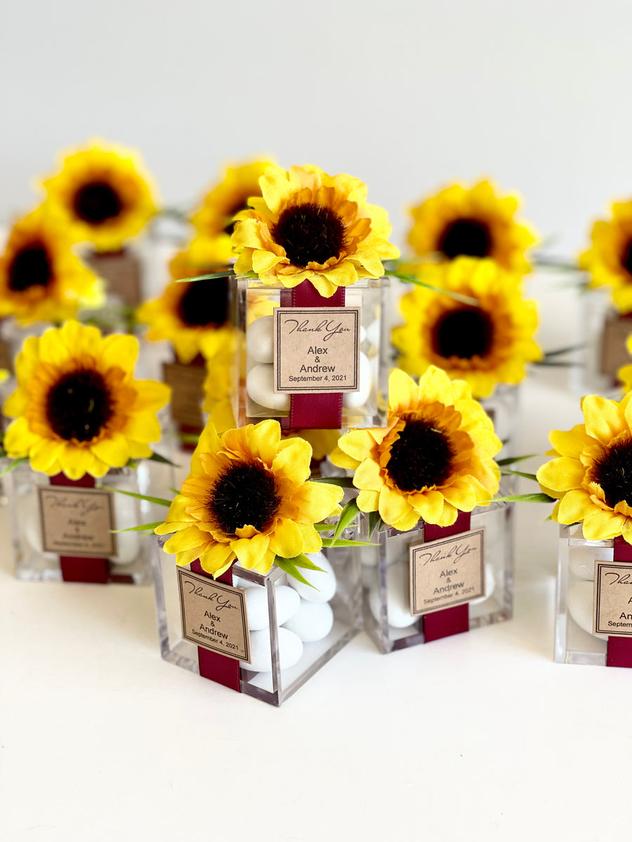 5 pcs Sunflower Wedding Favors – Custom Party Favors for Guests, Perso ...